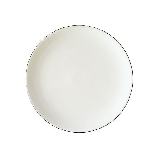Silver Rim Porcelain 10" Dinner Plate - Toronto Event Rentals - Nayos