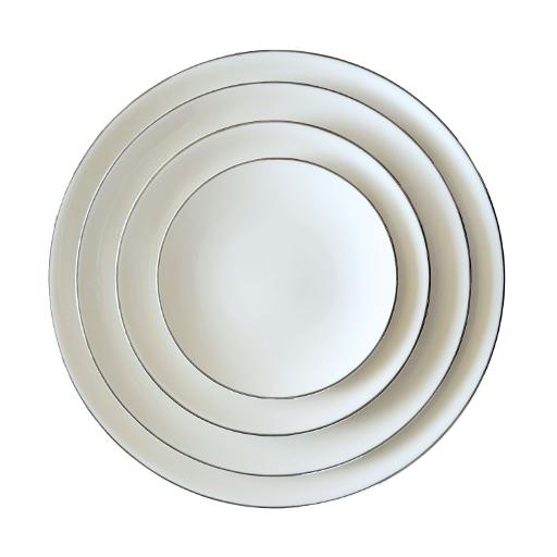 Gold Rim Porcelain Dinnerware Set - Toronto Event Rentals - Nayos